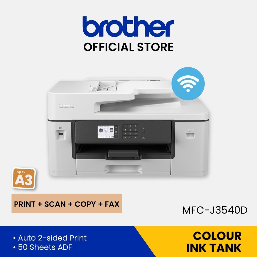 Jual Printer Brother MFC-J3540DW | WiFi FAX ADF | Print Scan Copy | A3 ...