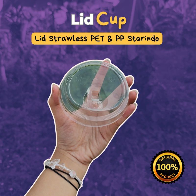 Jual Tutup Gelas Plastik Lid Strawless| Tutup Strawless| PP dan PET ...