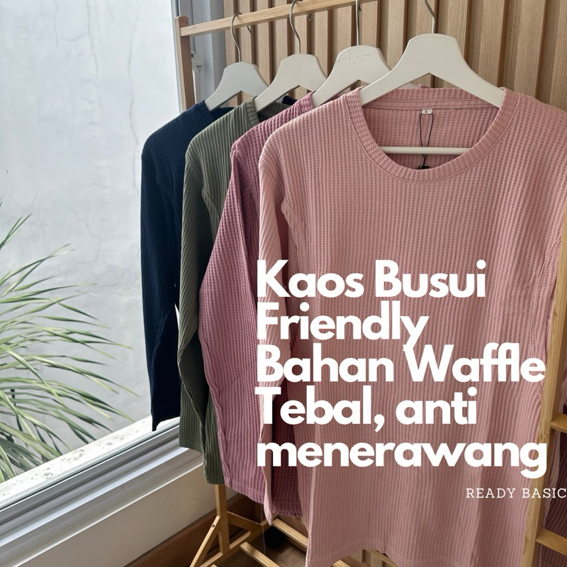 Jual READYBASIC - BAJU KAOS BUSUI FRIENDLY LENGAN PANJANG BAHAN RAJUT ...