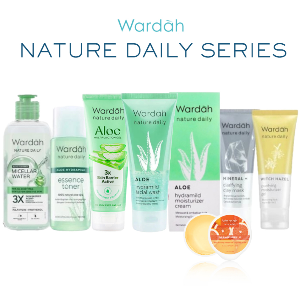 Jual Wardah Nature Daily Series (Essence Toner/ Multifunction Gel/ Clay ...