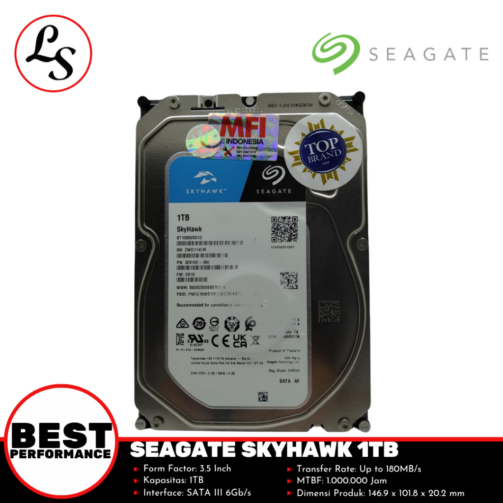 Jual SEAGATE HDD SkyHawk Harddisk Surveillance CCTV SATA | Shopee Indonesia