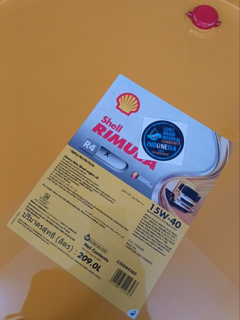 Jual Shell Rimula R4X 15w40 API CI-4 Repack Drum Original | Shopee ...