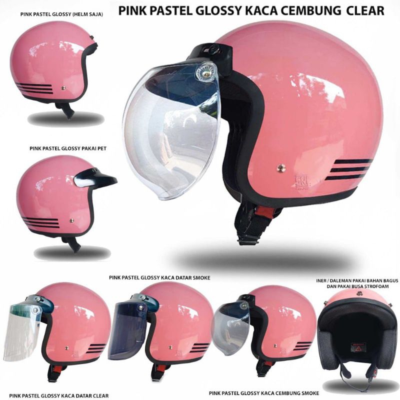Jual Helm Bogo Garis 3 Clasic RETRO CLASSIC Cewe Cowo Dewasa Bagus ...