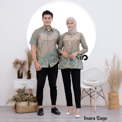 Jual Sarimbit Batik Couple Keluarga Sania ruffle Ndoro Jowi DNT Motif ...