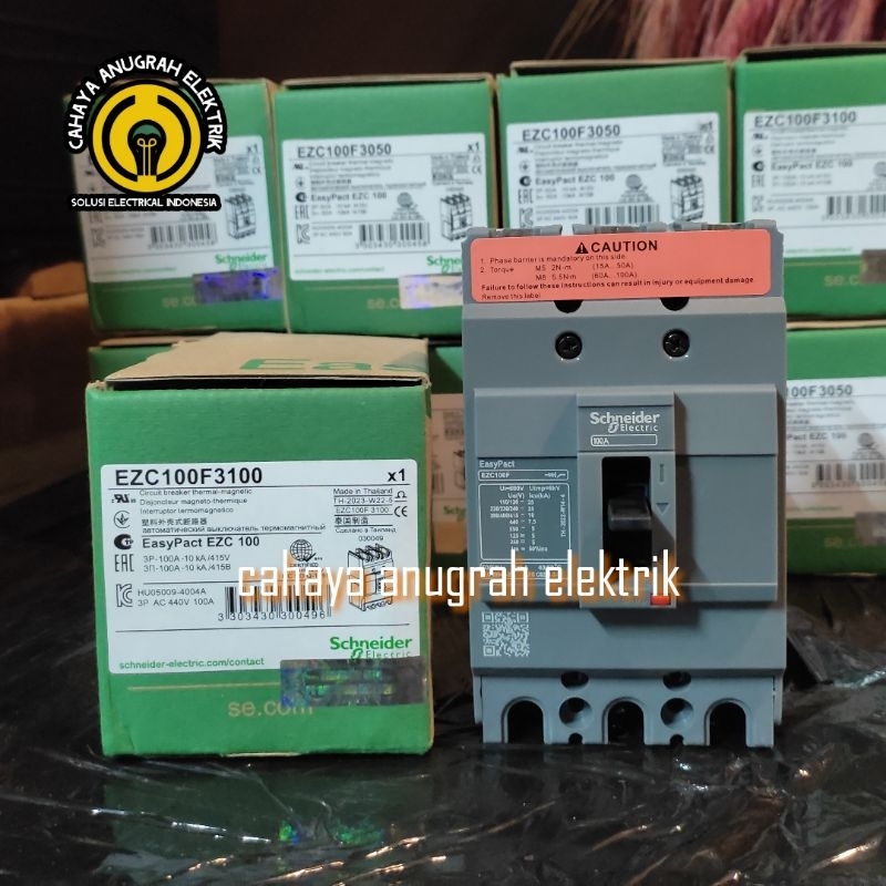 Jual MCCB schneider ezc100f 100A 3p NFB 100A mccb ezc100f 100A 3 phase original | Shopee Indonesia