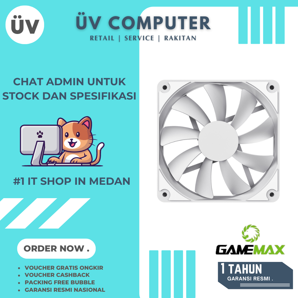 Jual Fan Casing PC Komputer | GameMax GMX-WFWT | 1-Fan | 120mm 12cm ...