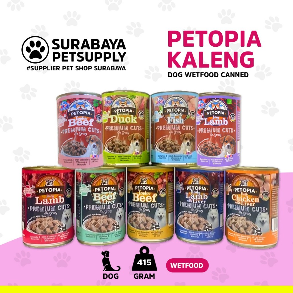 Jual Petopia Kaleng Puppy / Adult 415gram - Petopia canned dog wetfood ...