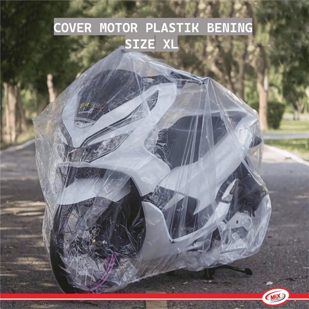Jual Cover Sarung Pelindung Sepeda Motor Matic Plastik PE Bening ...