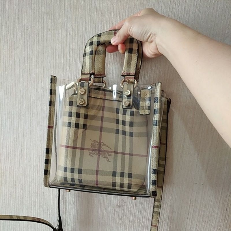 Jual tas burberry mika bening | Shopee Indonesia
