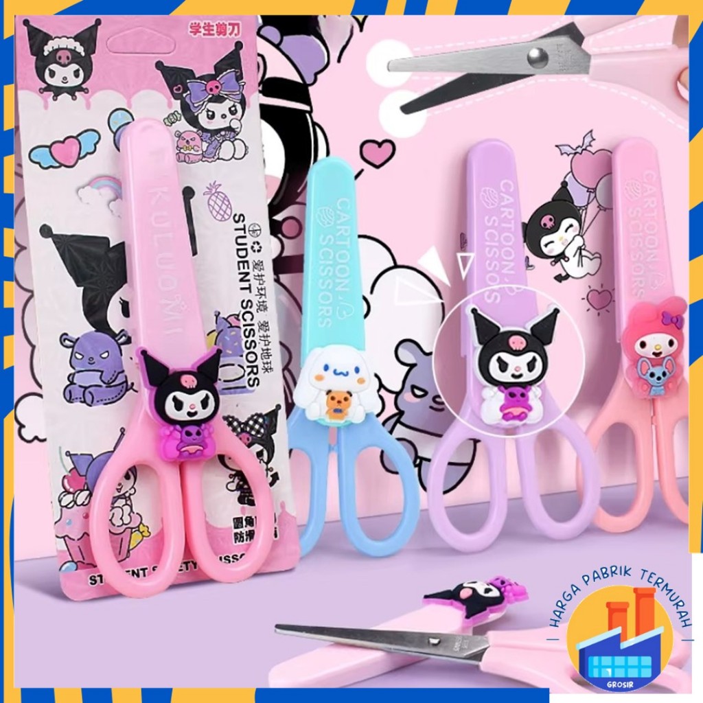 Jual HPT Gunting Motif Karakter Lucu Alat Tulis Anak Sekolah Kartun Diy ...
