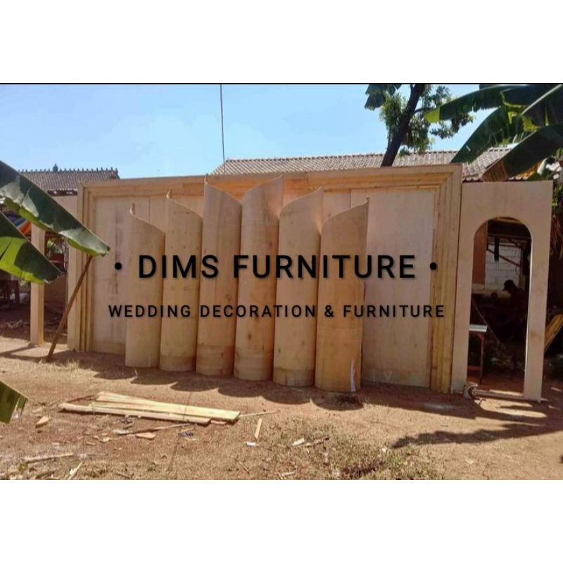 Jual backdrop pelaminan triplek rangka kayu / pelaminan backdrop ...