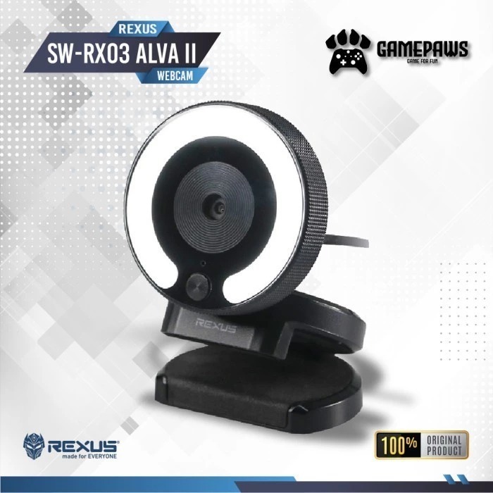 Jual Rexus Webcam Stream Alva II SW-RX03 With Mic + Ring Light Alva 2 ...