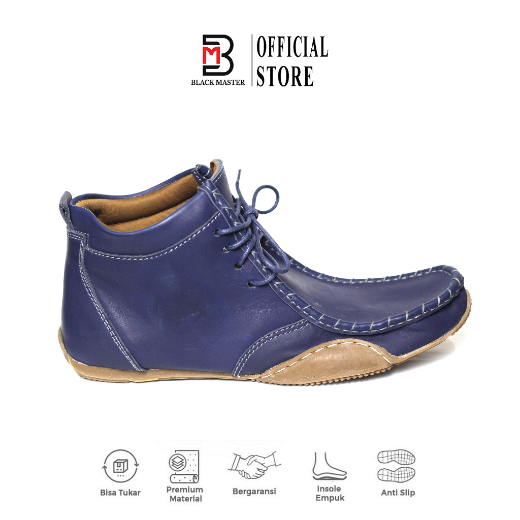Jual BLACK MASTER Sepatu Kasual Pria Kulit Galadriel Boots Original ...