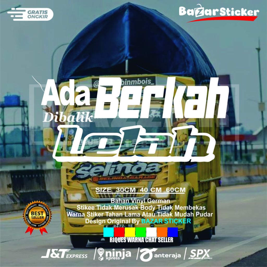 Jual stiker kaca ada berkah di balik lelah sticker variasi kaca mobil ...
