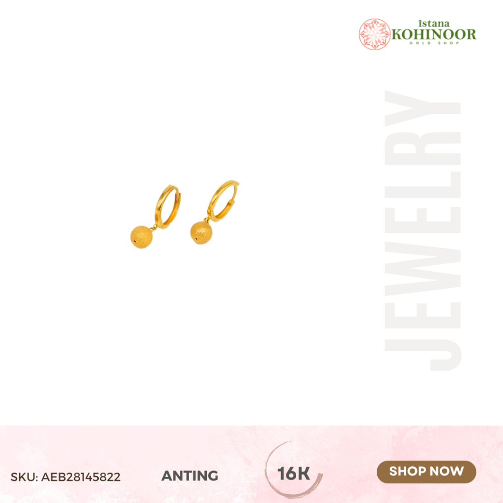 Jual KOHINOOR ANTING POLOS EMAS GOLD YELLOW GOLD 16K | Shopee Indonesia