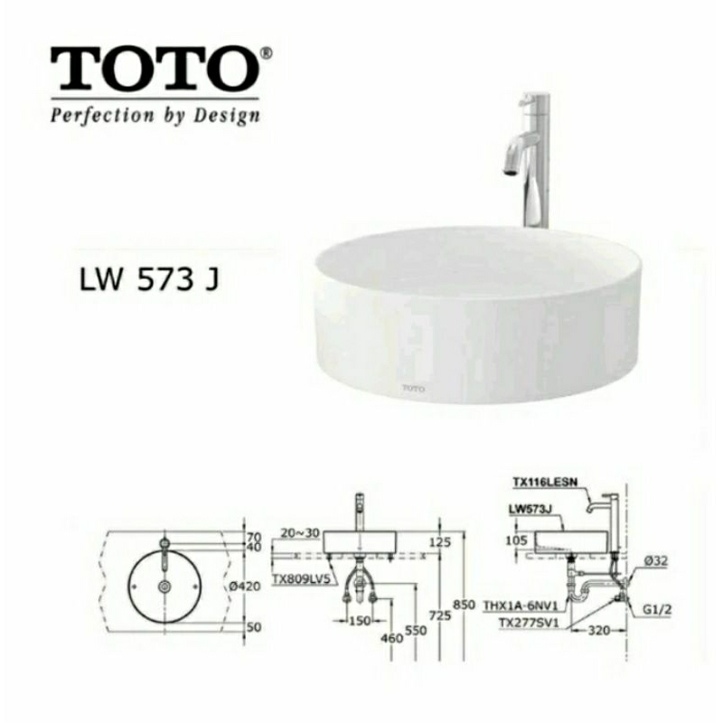 Jual Wastafel TOTO LW573J W/F Putih Body Only Packing Kayu | Shopee ...
