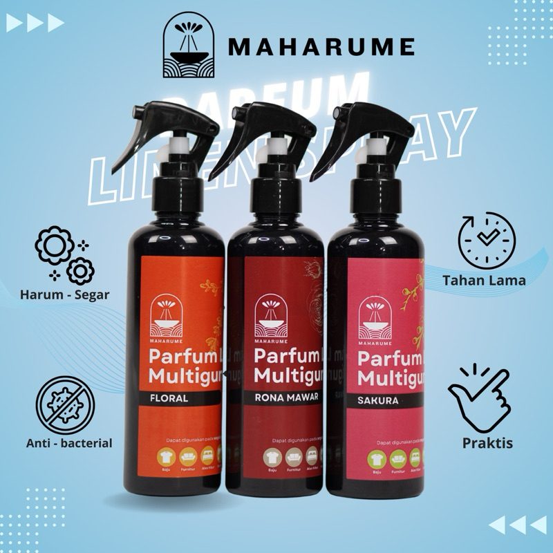 Jual PAKET HARUM (isi 3) PARFUM PAKAIAN LINEN MULTIFUNGSI ANTI ...