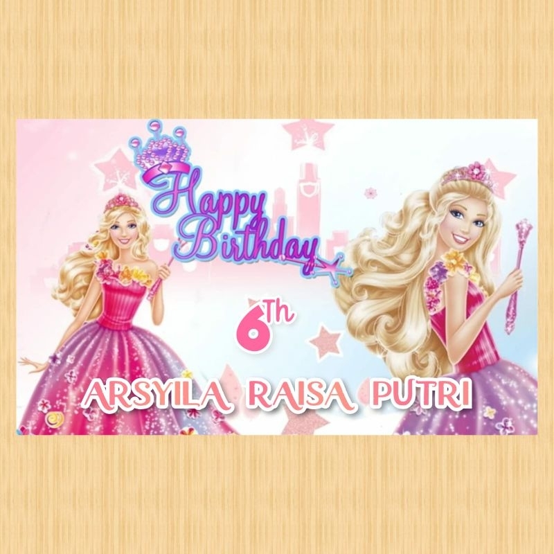 Jual Spanduk BARBIE banner BARBIE spanduk banner ultah anak background ...