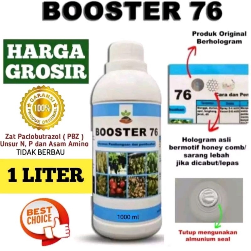 Jual Pupuk Booster 76 Kemasan 1 Liter Pelebat buah | Shopee Indonesia