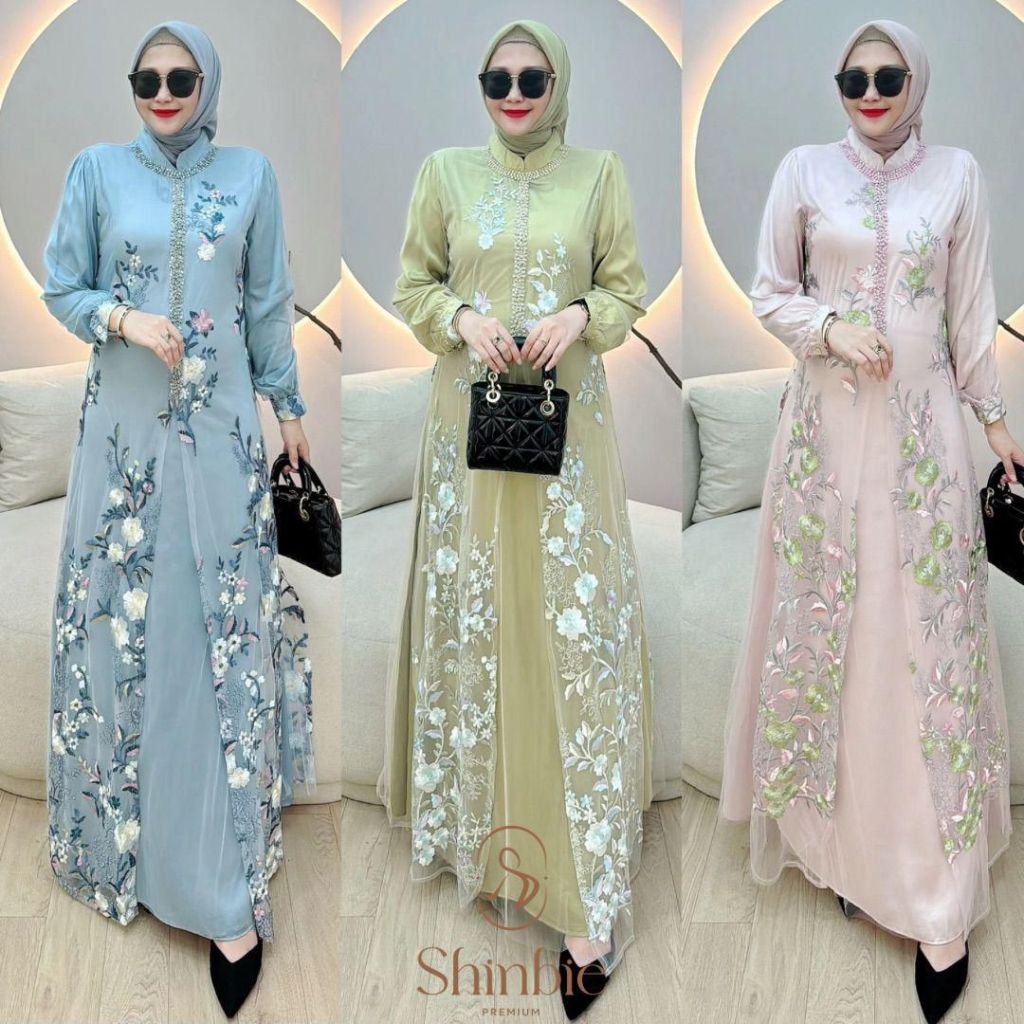 Jual Bathari Dress By Shinbie terbaru gamis shinbie kekinian | Shopee ...