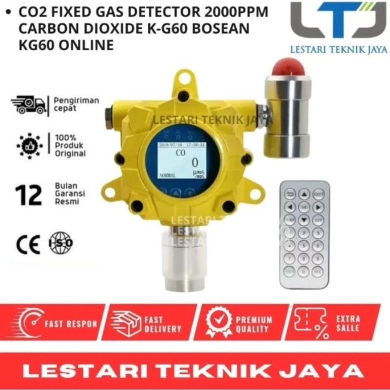 Jual CO2 Fixed Gas Detector 2000ppm Carbon Dioxide K-G60 Bosean KG60 Online | Shopee Indonesia
