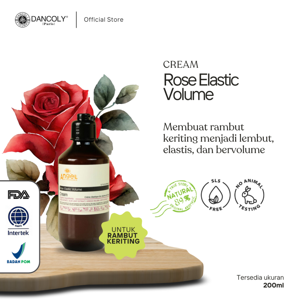 Jual Dancoly Rose Elastic Volume Cream 200 ml | Curl Cream | Styling ...