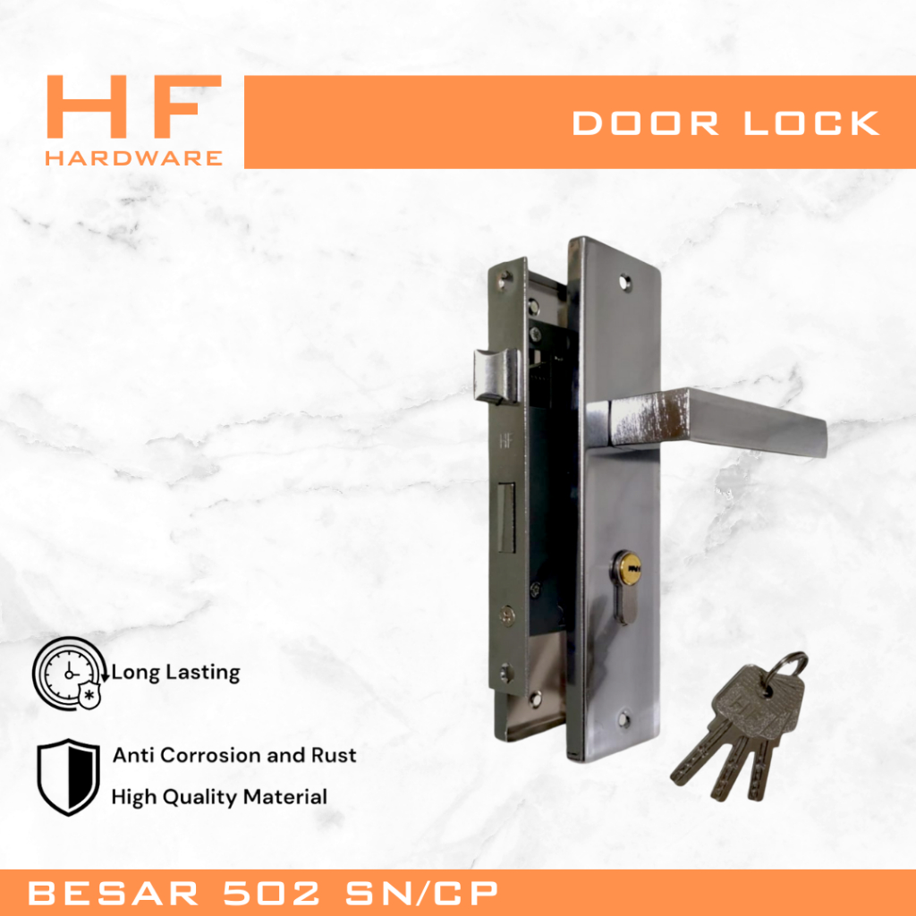Jual HF HARDWARE Besar 25cm 90X SN CP SN BN Kunci Pintu Handel Kotak ...