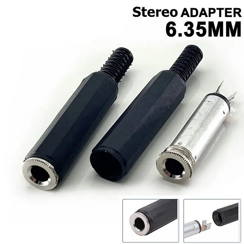 Jual Sambungan Jack Akai plastik stereo Cover Jack Microphone Mic 6,5mm ...