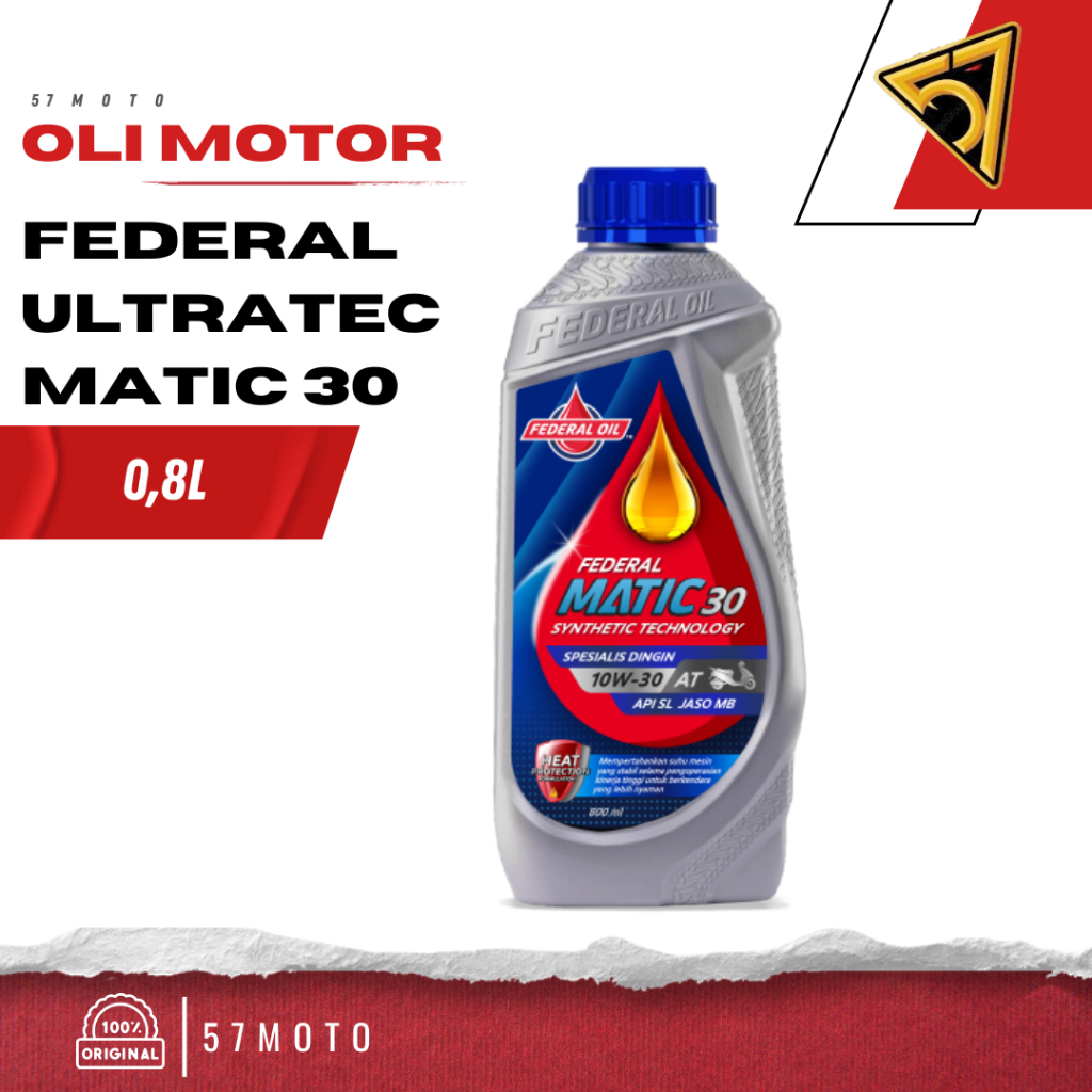 Jual Oli Mesin FEDERAL MATIC 30 10W-30 0,8L ORIGINAL 800ML,650ML original | Shopee Indonesia