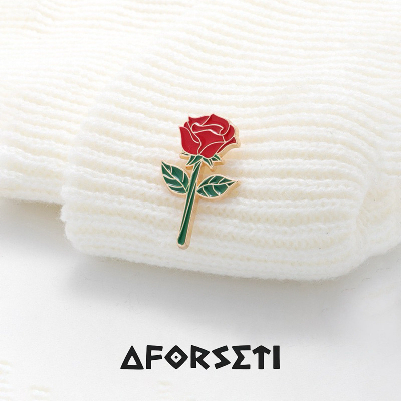Jual PIN ENAMEL “BUNGA MAWAR MERAH" BROS PIN / BROOCH / PIN COUPLE ...
