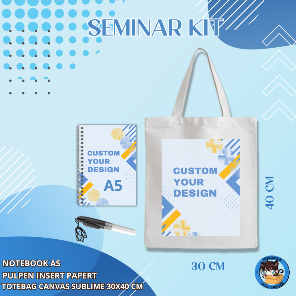 Jual Paket Seminar Kit / Goodie Bag / souvenir / totebag canvas premium ...