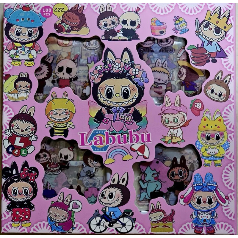 Jual Sticker Labubu DIY buat Tempel di Buku, Botol, Cangkir, dll Sedang ...