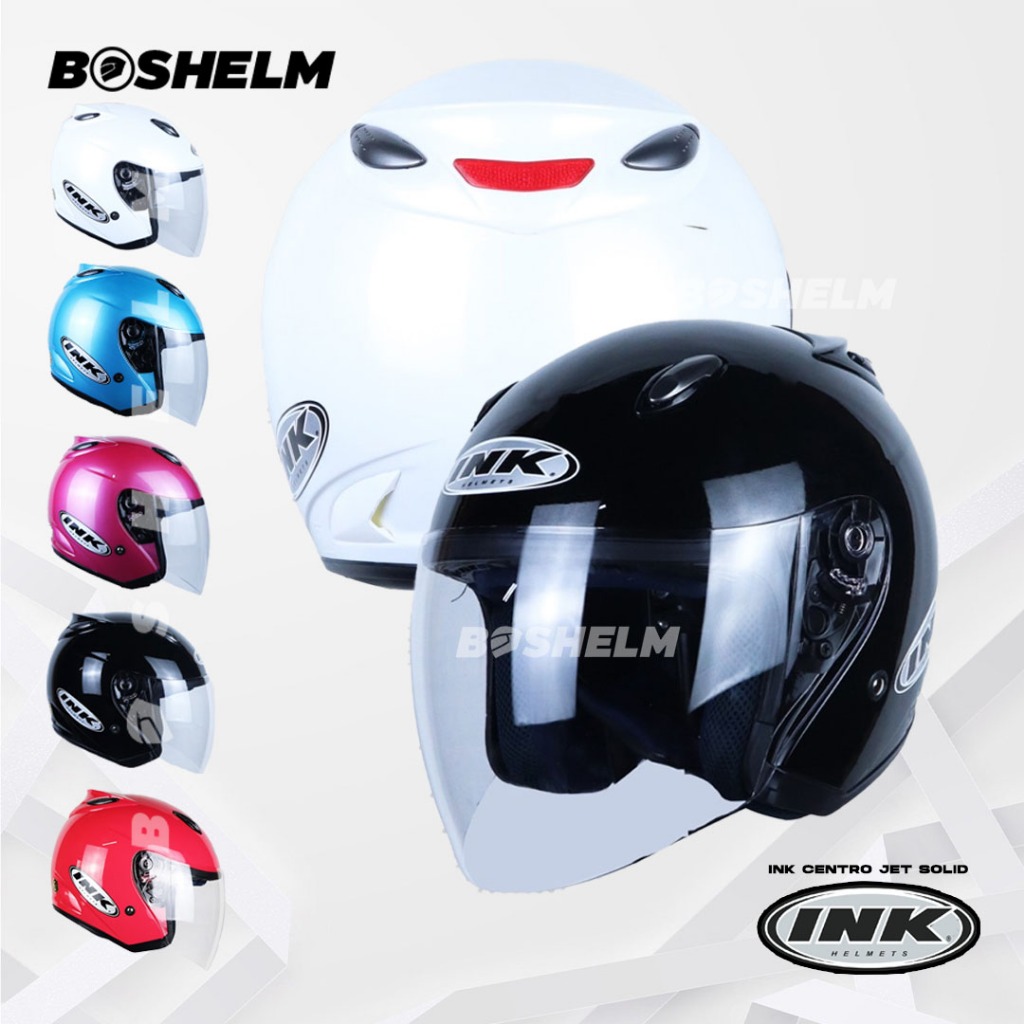 Jual BOSHELM Helm INK CENTRO JET SOLID Helm Half Face SNI | Shopee ...