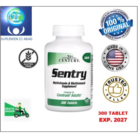 Jual Sentry Multivitamin & Mineral 21st Century untuk Dewasa 300 tablet ...