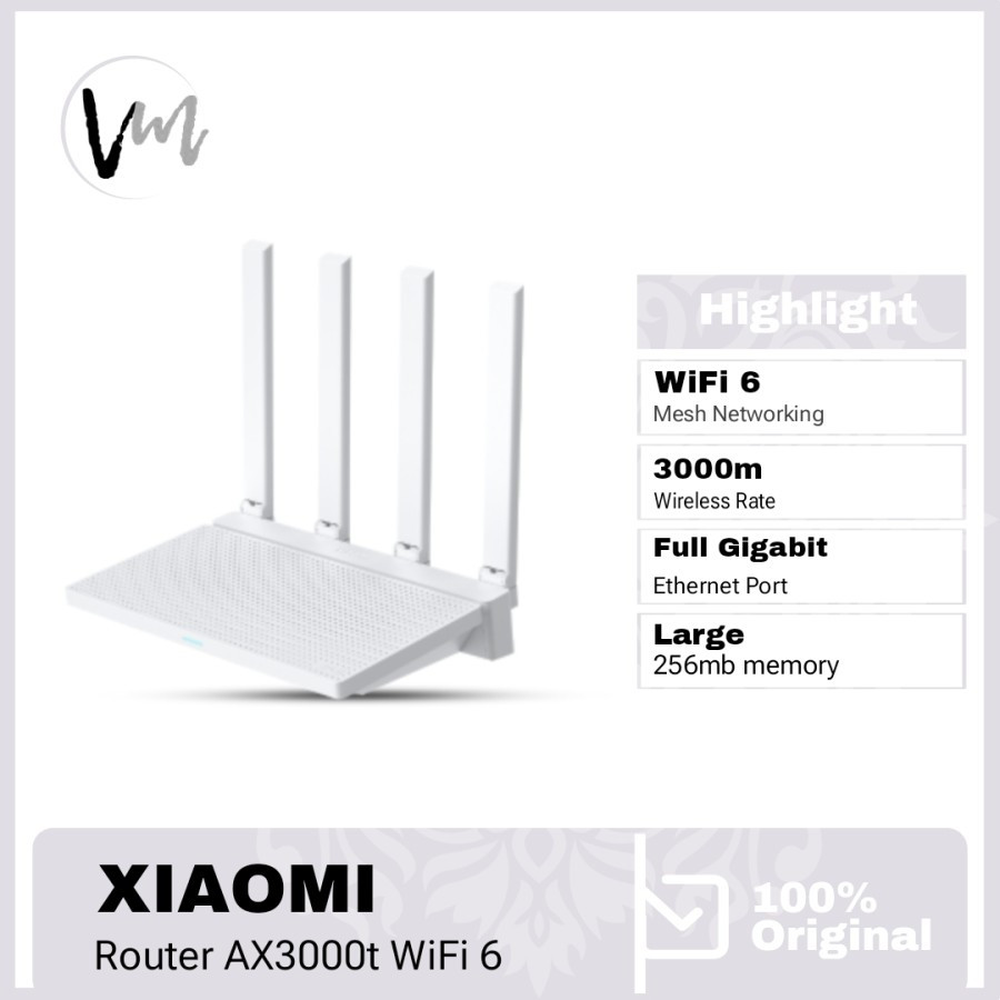 Jual Mi Router AX3000T WiFi 6 Dual-Band OFDMA NFC IPTV Secure 2.4/5GHz ...