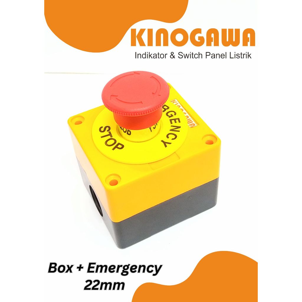 Jual Tombol Saklar Emergency Stop + Box - Panel Box 22mm | Shopee Indonesia