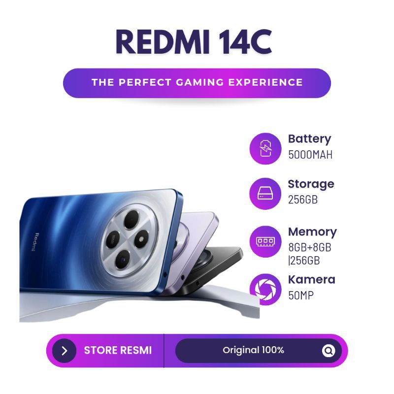 Jual Xiaomi Redmi 14C 8/256GB Garansi Resmi Xiaomi Indonesia | Shopee ...