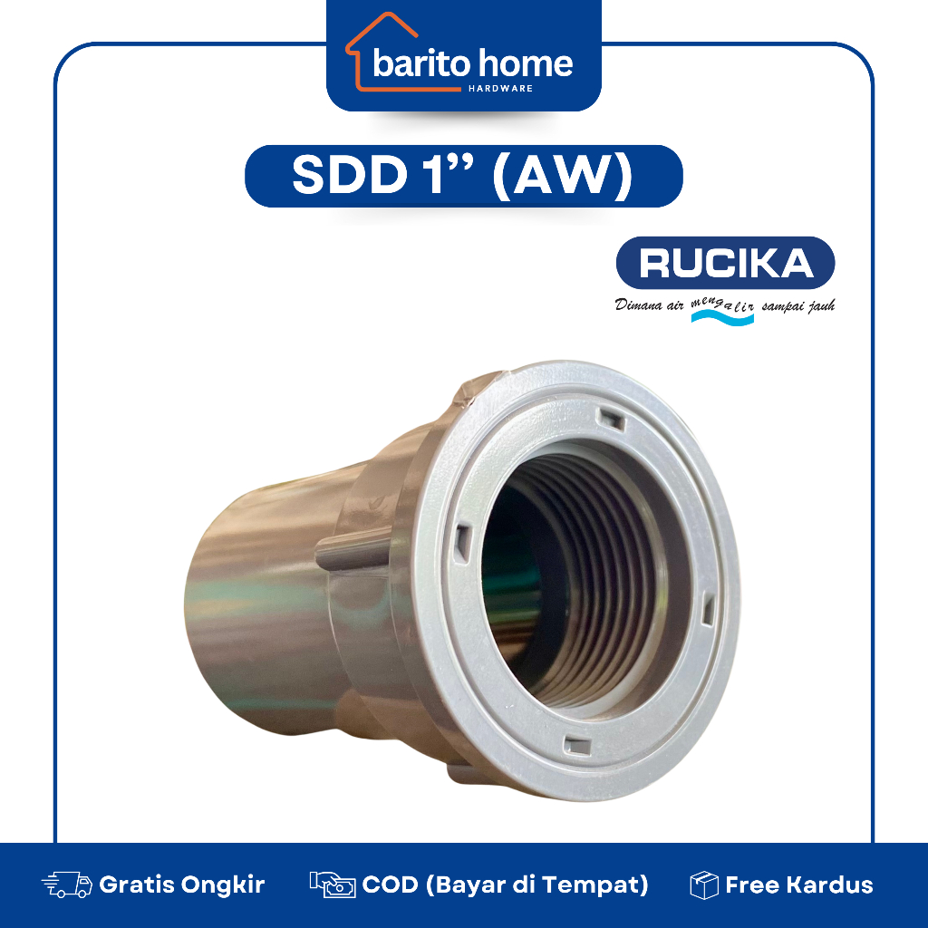 Jual RUCIKA Sok Drat Dalam (SDD) 1 Inch AW (Tebal) uPVC Sambungan ...