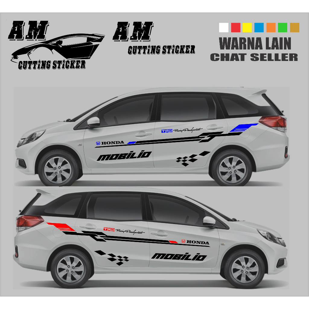 Jual stiker cutting mobil Honda Mobilio terbaru list body samping mobil ...