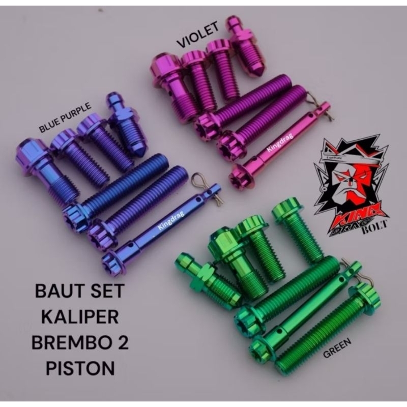 Jual Baut TITANIUM Grade 5 Baut Kaliper Brembo 2 piston 1set Original Thailand | Shopee Indonesia