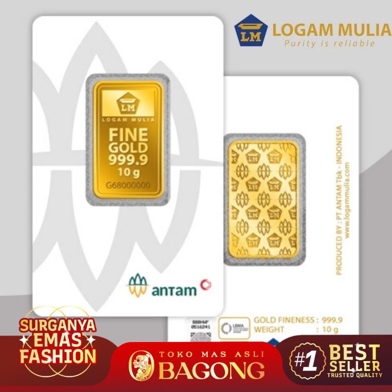 Jual Logam mulia ANTAM PRESS 10 gr emas batangan tokomasaslibagong ...