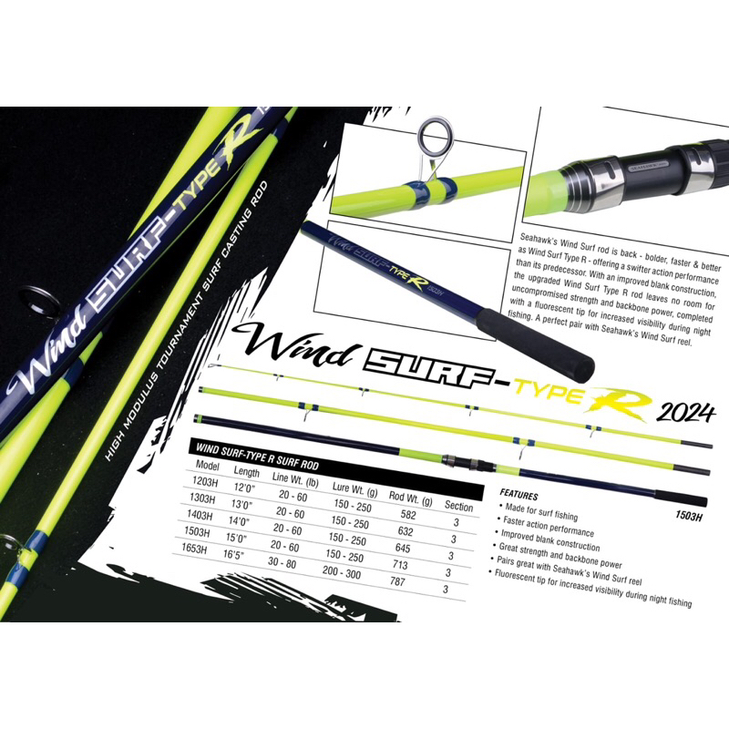 Jual Joran sambung 3 SEAHAWK WIND SURF TIPE R 390 420 450 495 | Shopee ...