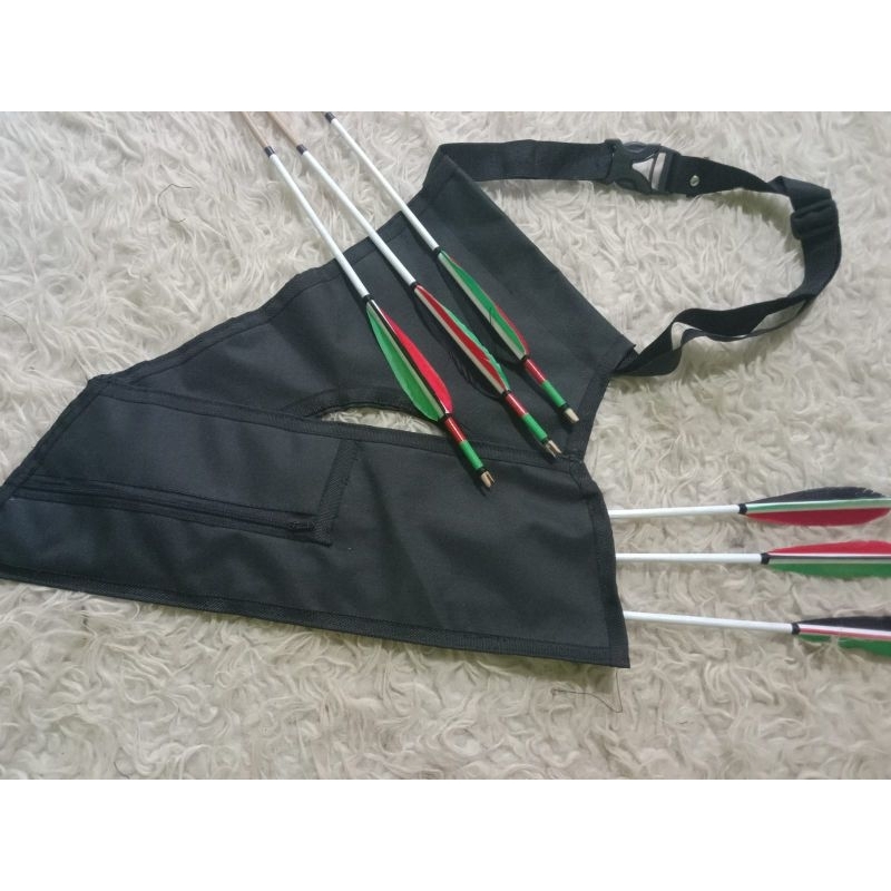 Jual Quiver bahan tebal kain waterproof Sleting || Panahan - Archery ...