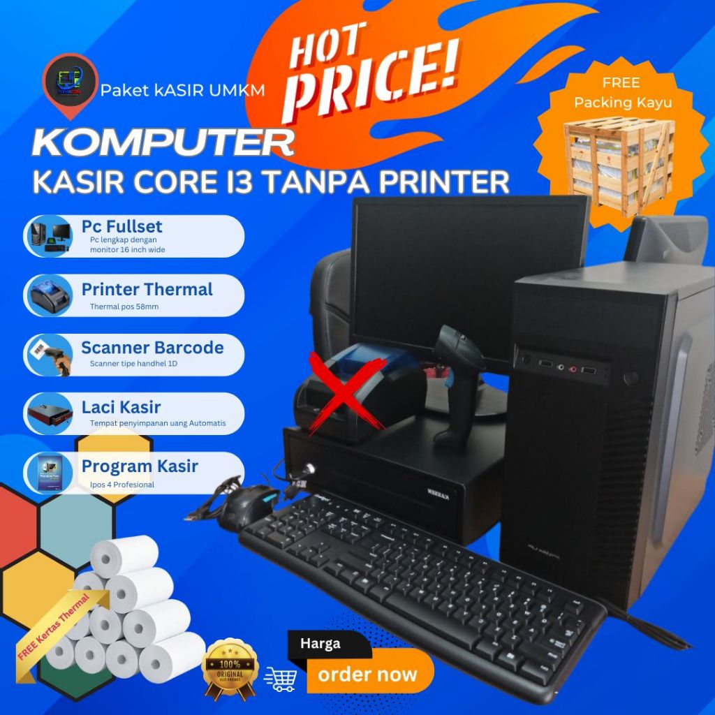 Jual Komputer kasir core i3 Tanpa Printer siap pakai | Shopee Indonesia