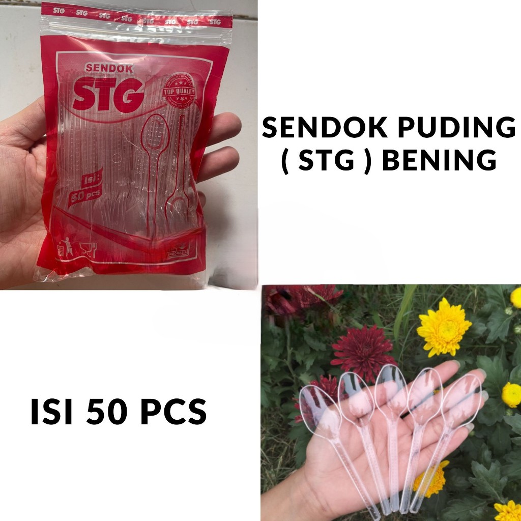 Jual SENDOK PUDING WARNA BENING (STG)/ SENDOK PLASTIK KECIL/ SENDOK ...