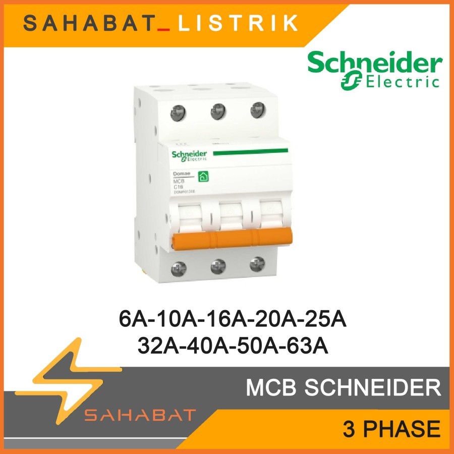 Jual MCB SCHNEIDER 3P 3PHASE | Shopee Indonesia