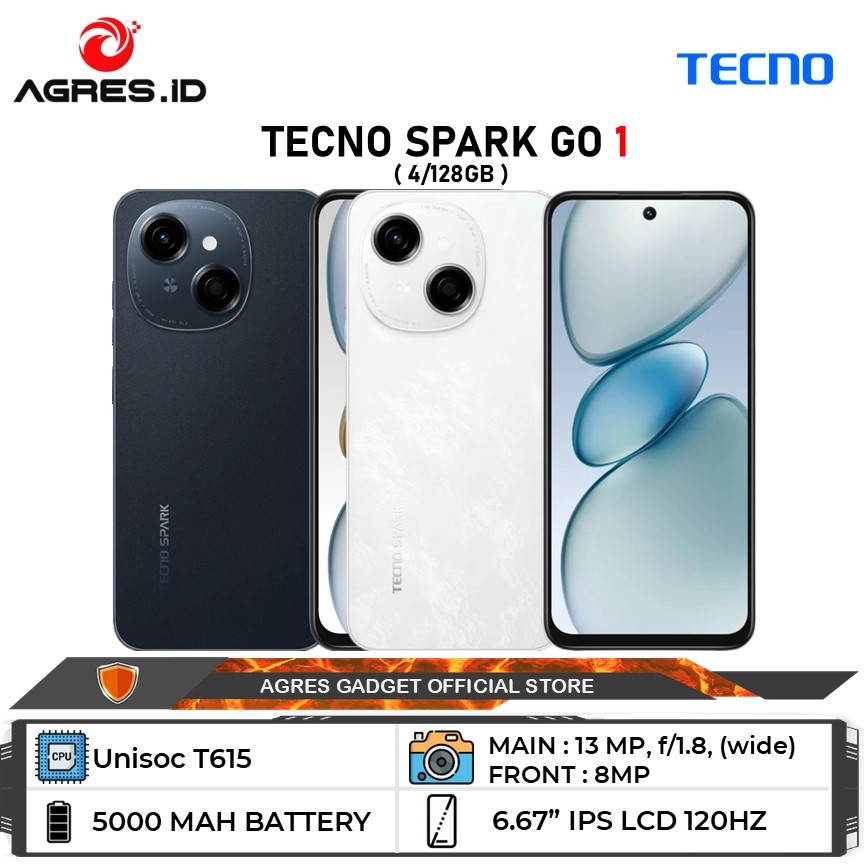 Jual TECNO SPARK GO 1 4GB+4GB/128GB Garansi Resmi Tecno Indonesia | Shopee Indonesia