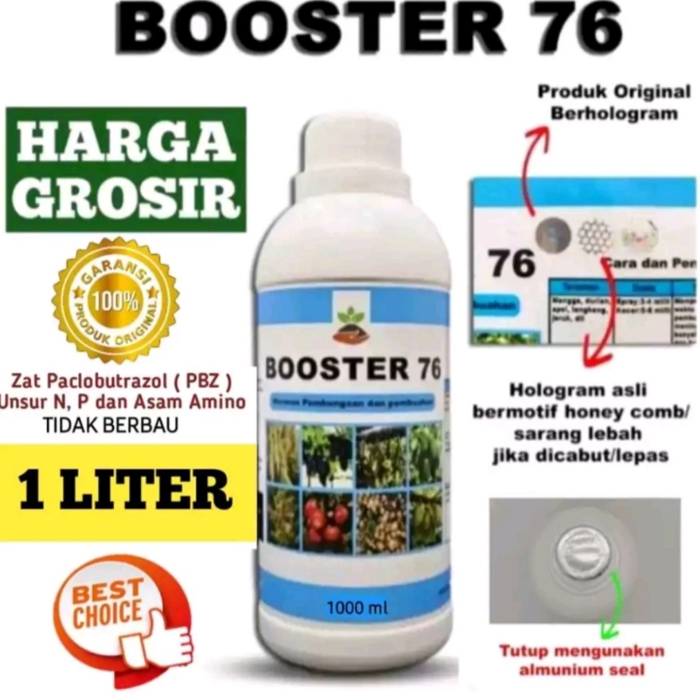 Jual PUPUK BOOSTER 76 1 LITER PELEBAT BUAH | Shopee Indonesia