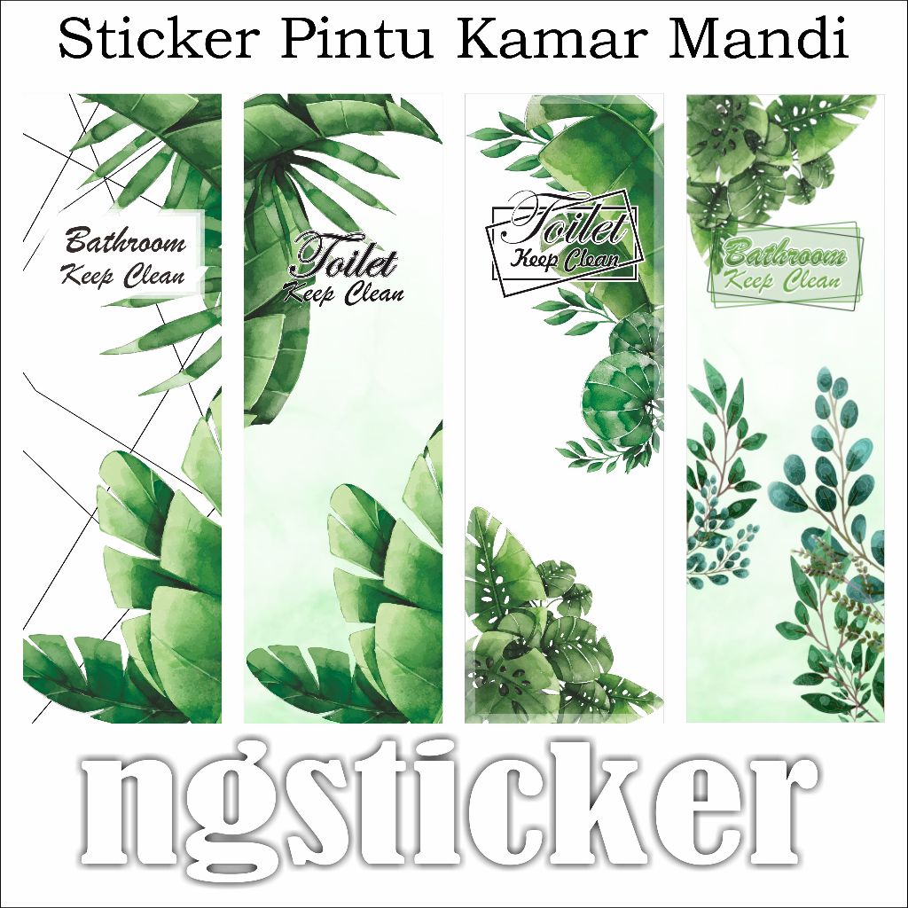 Jual Stiker pintu kamar mandi , bathroom sticker / Dekorasi | Shopee ...