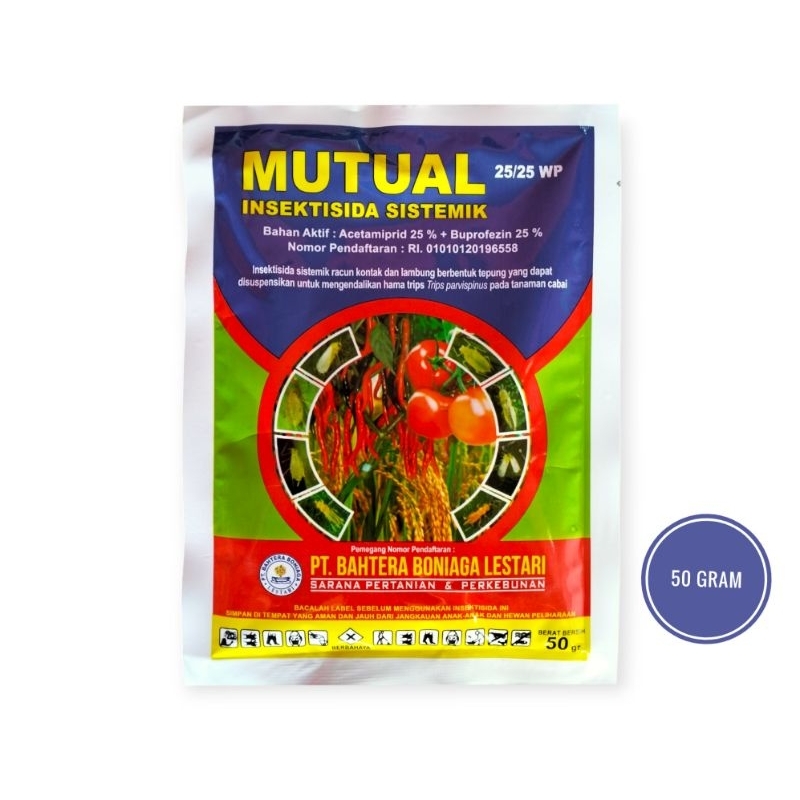 Jual Insektisida MUTUAL 25/25 WP isi kemasan 50 gram- Insektisida ...